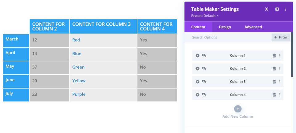 Divi Plugin Highlight: Table Maker - Ask the Egghead, Inc. | A Full ...