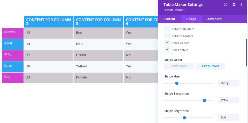 Divi Plugin Highlight: Table Maker - Ask the Egghead, Inc. | A Full ...