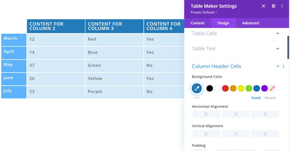 Divi Plugin Highlight: Table Maker - Ask the Egghead, Inc. | A Full ...