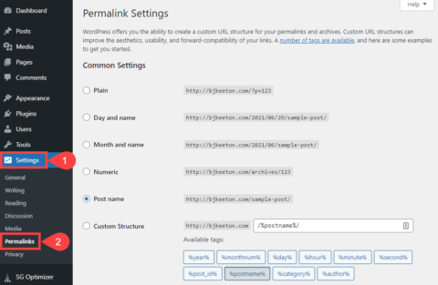 How to Configure your WordPress Permalink Settings - Ask the Egghead, Inc.
