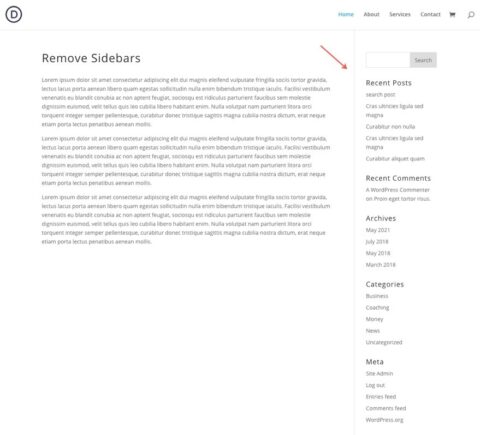 How To Remove Sidebars From Divi - Ask the Egghead, Inc.