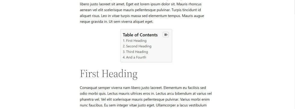 How to Create a Table of Contents in WordPress - Ask the Egghead, Inc.